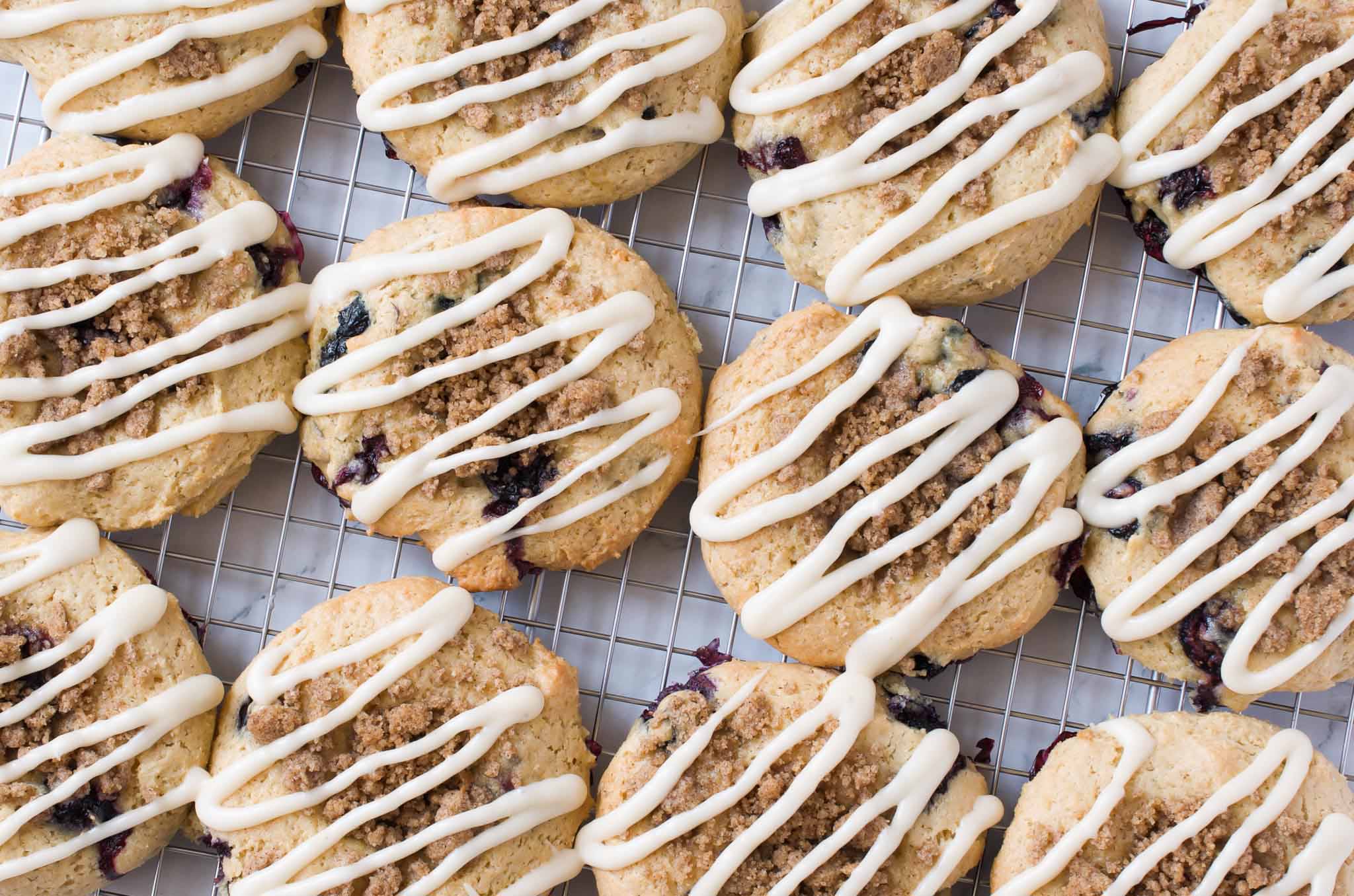 Sour Cream Blueberry Coffee Cake Muffin Tops Recipe - Plan to Eat